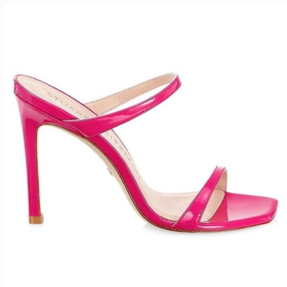 Stuart Weitzman | Shoes | Hot Pink Patent Leather Aleena 75 Sandals ...